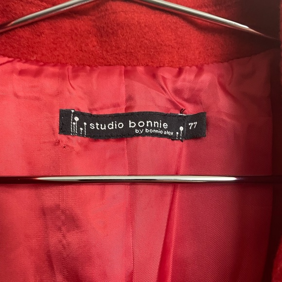 studio bonnie | Jackets & Coats | Studio Bonnie By Bonnie Alex Red Wool ...